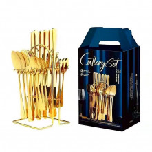 Gold Cutlery Set 24 pieces - GOLD | Giftology