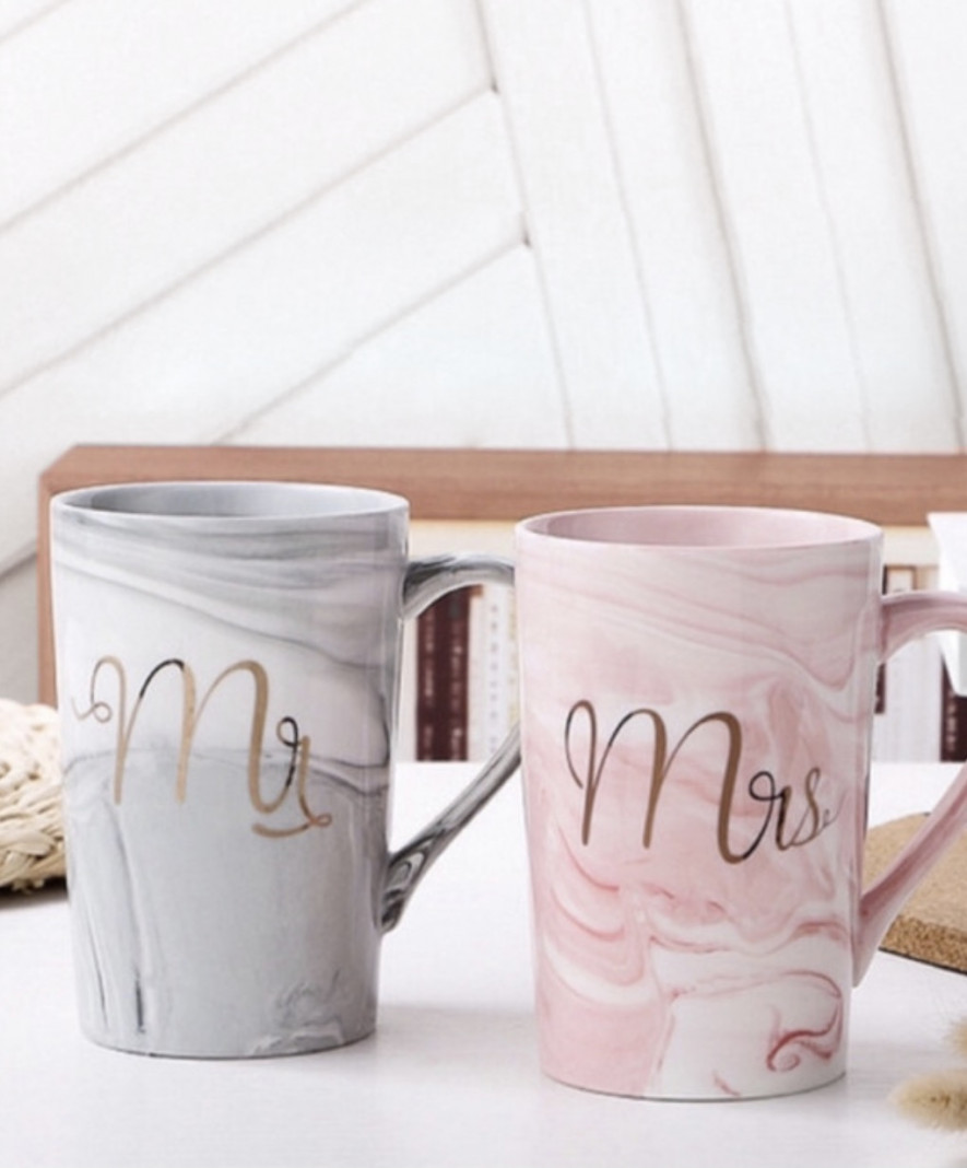 Tall Couple Mug - Marble Pattern | Giftology